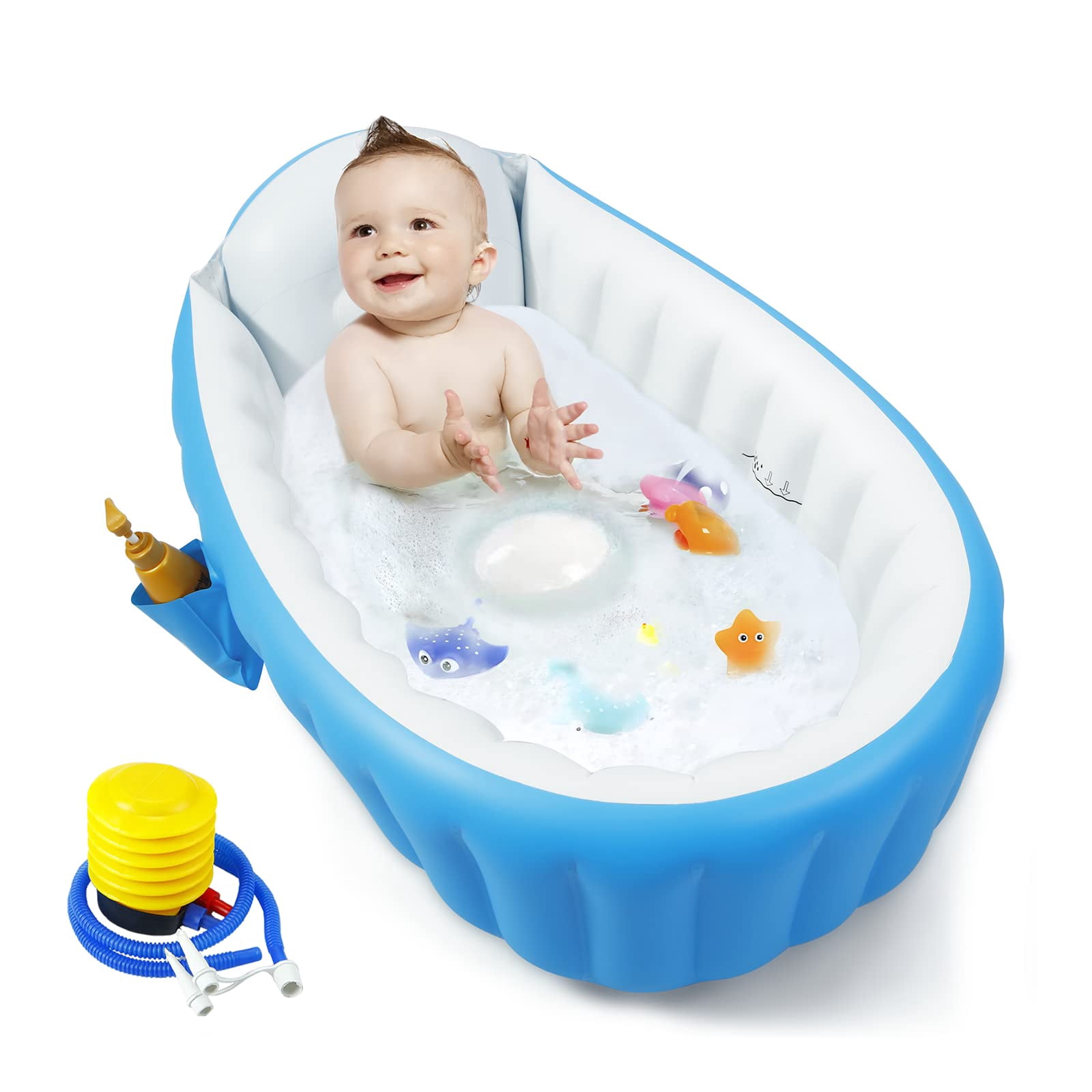 PandaEar Baby Inflatable Bathtub, Portable Travel Baby Infant Bath Tub ...