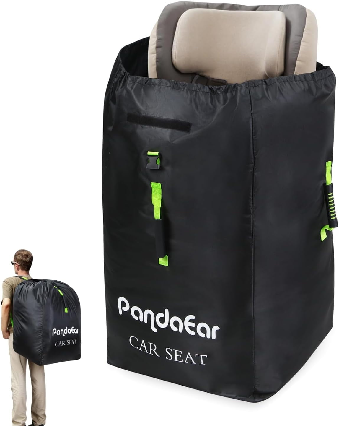 PandaEar Car Seat Travel Bag Backpack with Shoulder Strap for Infant ...
