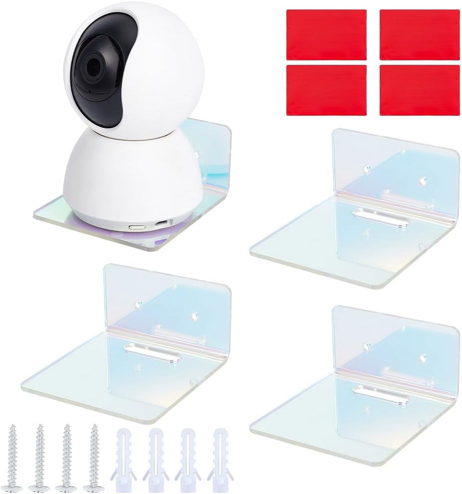 4pcs Floating Wall Shelves Acrylic Shelves Small Clear Shelf Display ...