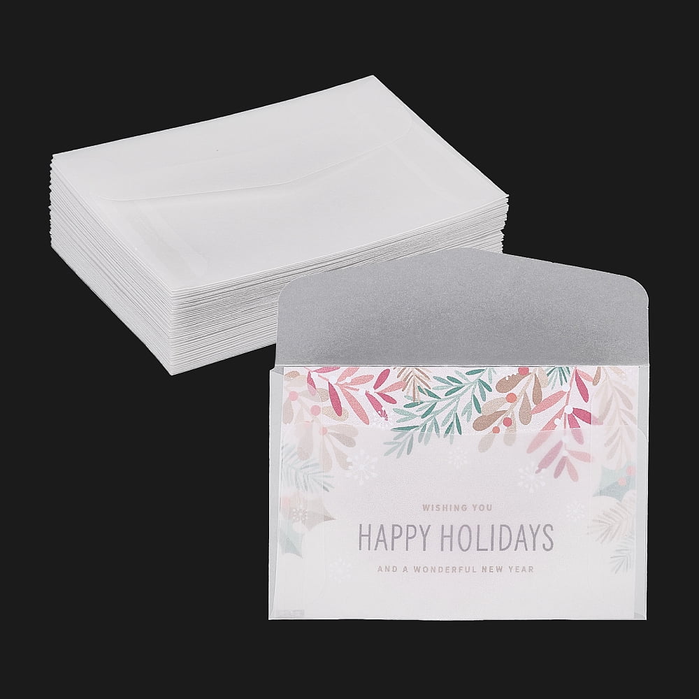 1Set 50pcs Vellum Paper Envelopes Rectangle Translucent Invitation ...