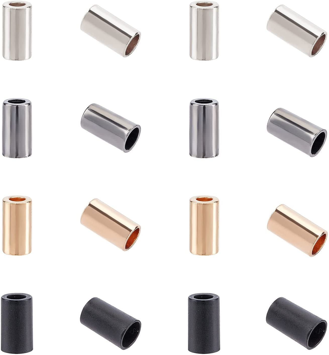 PandaHall 96pcs 4 Colors Alloy Cord End Lock Metal Drawstring Rope ...