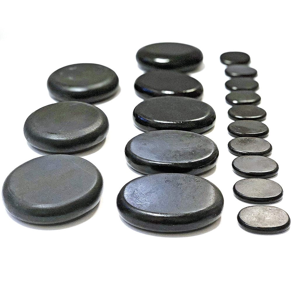PandaSpa 18 Pcs Professional Large Massage Stone Set Basalt Hot Rocks ...