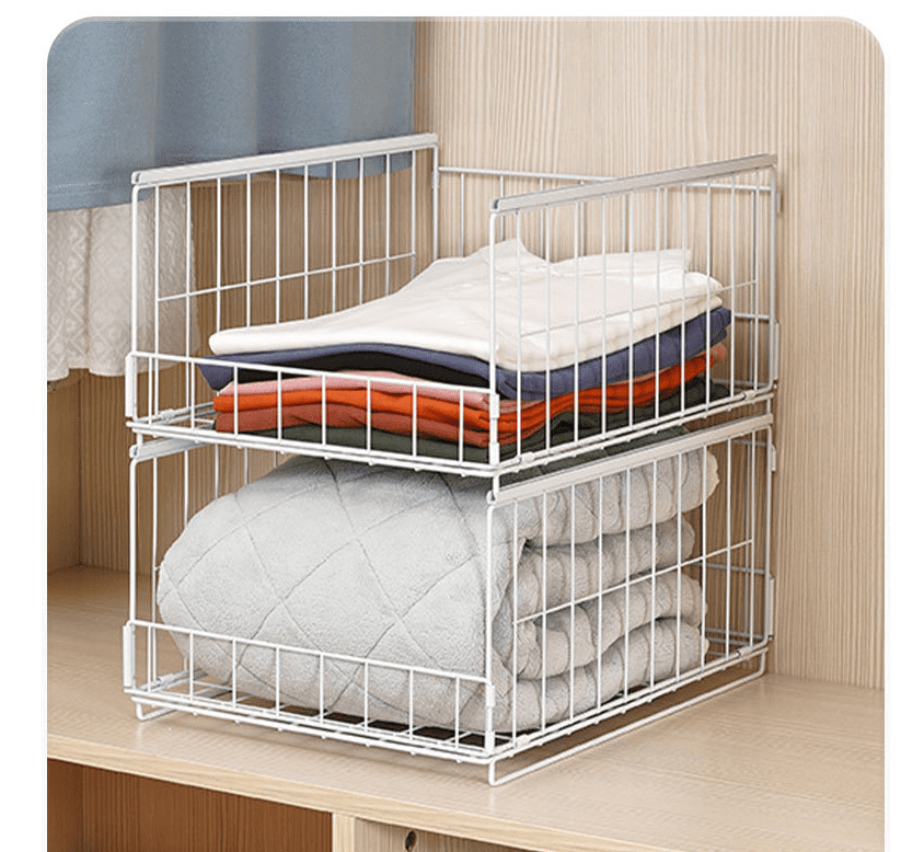 PandaTop 2 Pack Sliding Closet Organizers and Storage, Stackable Closet ...