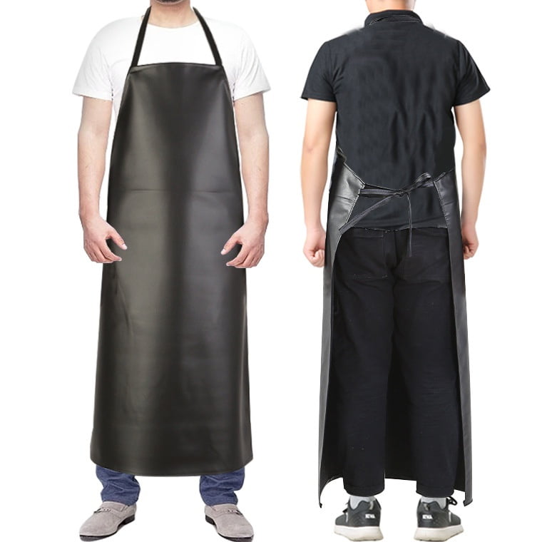 PandaTop 2 Pcs Waterproof Chef Apron,Heavy Duty Apron, Kitchens Apron ...