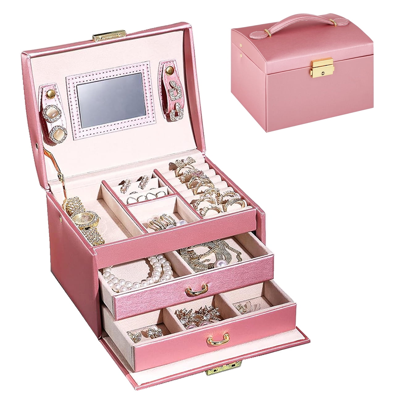 PandaTop Jewelry Boxes for Women Girls, Large Jewelry Organizers and ...
