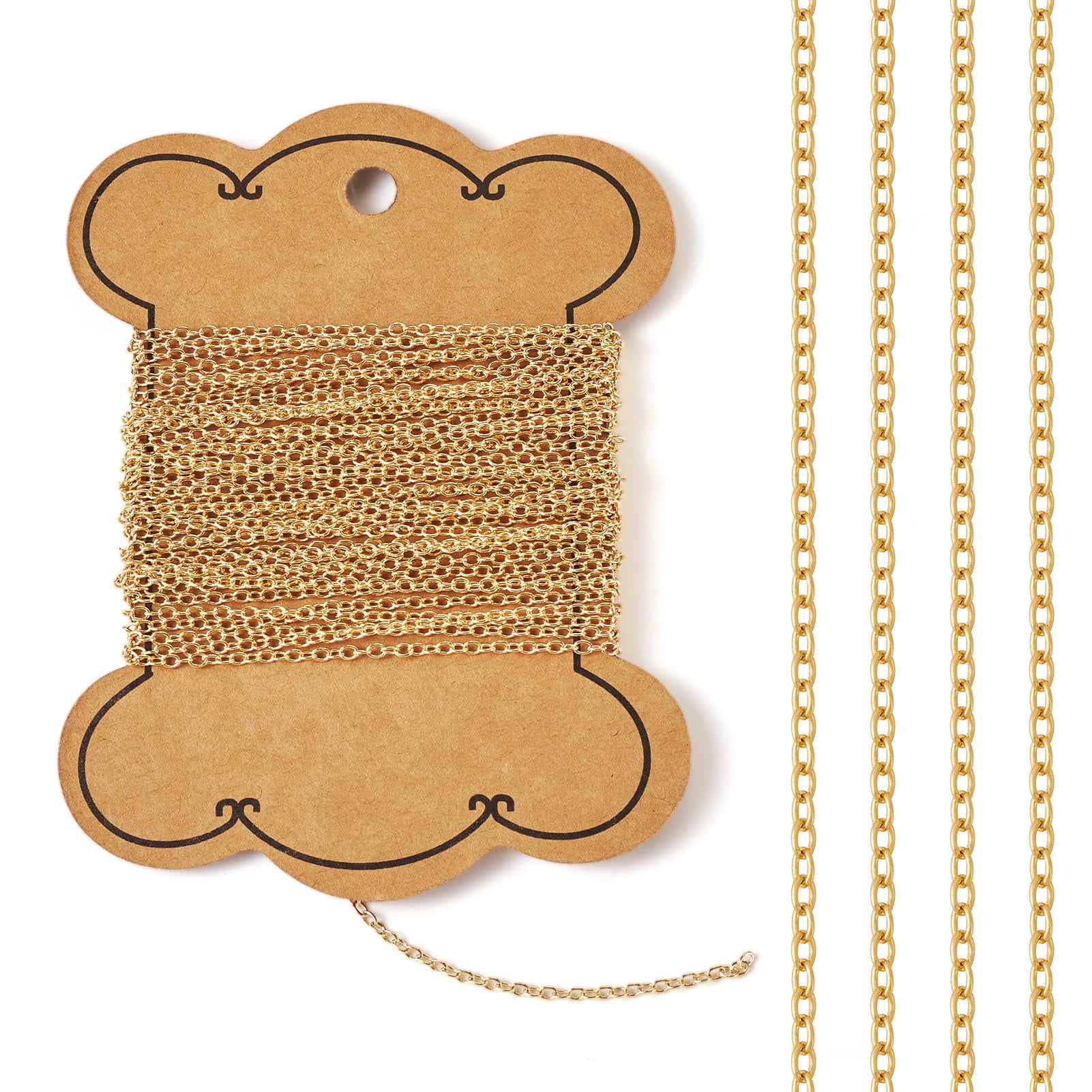 Pandahall 16.4 Feet 14K Gold Filled AIS1 Cable Chains - Permanent ...