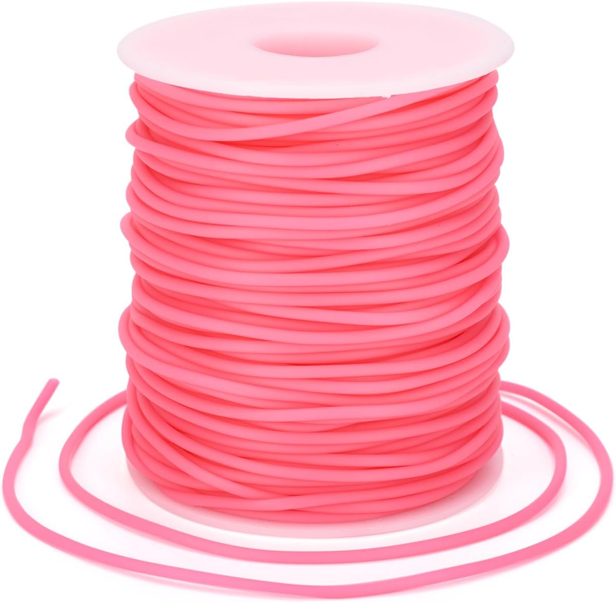 Pandahall 54.68 Yards/Roll 2mm Hollow Pipe Tubuing Rubber Cord with 1mm ...
