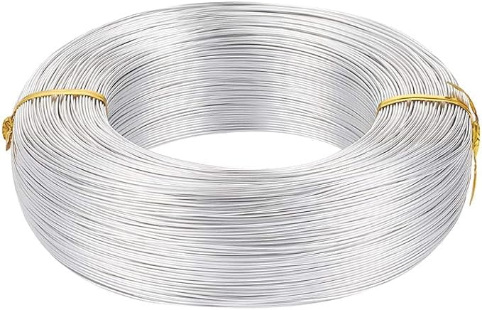 Pandahall 984 Feet Silver Aluminum Craft Wire 20 Gauge Flexible Metal ...