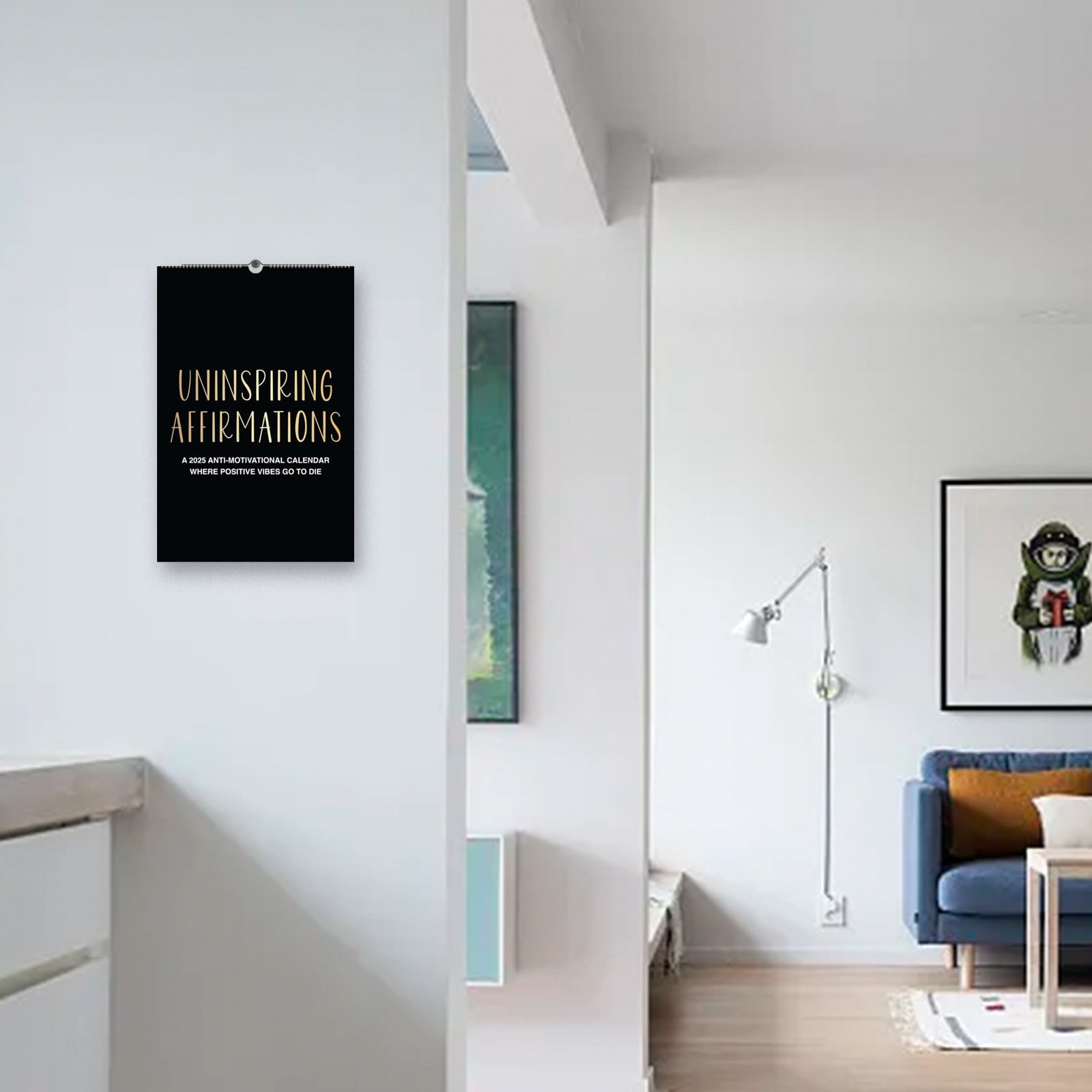 Pandaie 2025 Wall Calendar Unnspiring Affirmations Home Office Hanging ...