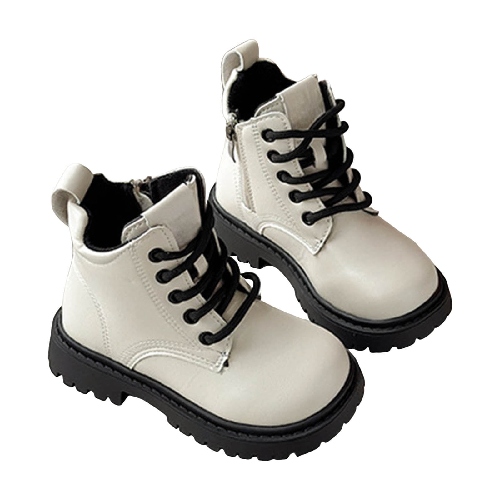 Dakaela 3-12Y Girls Ankle Boots Lace up Waterproof Chelsea Combat ...