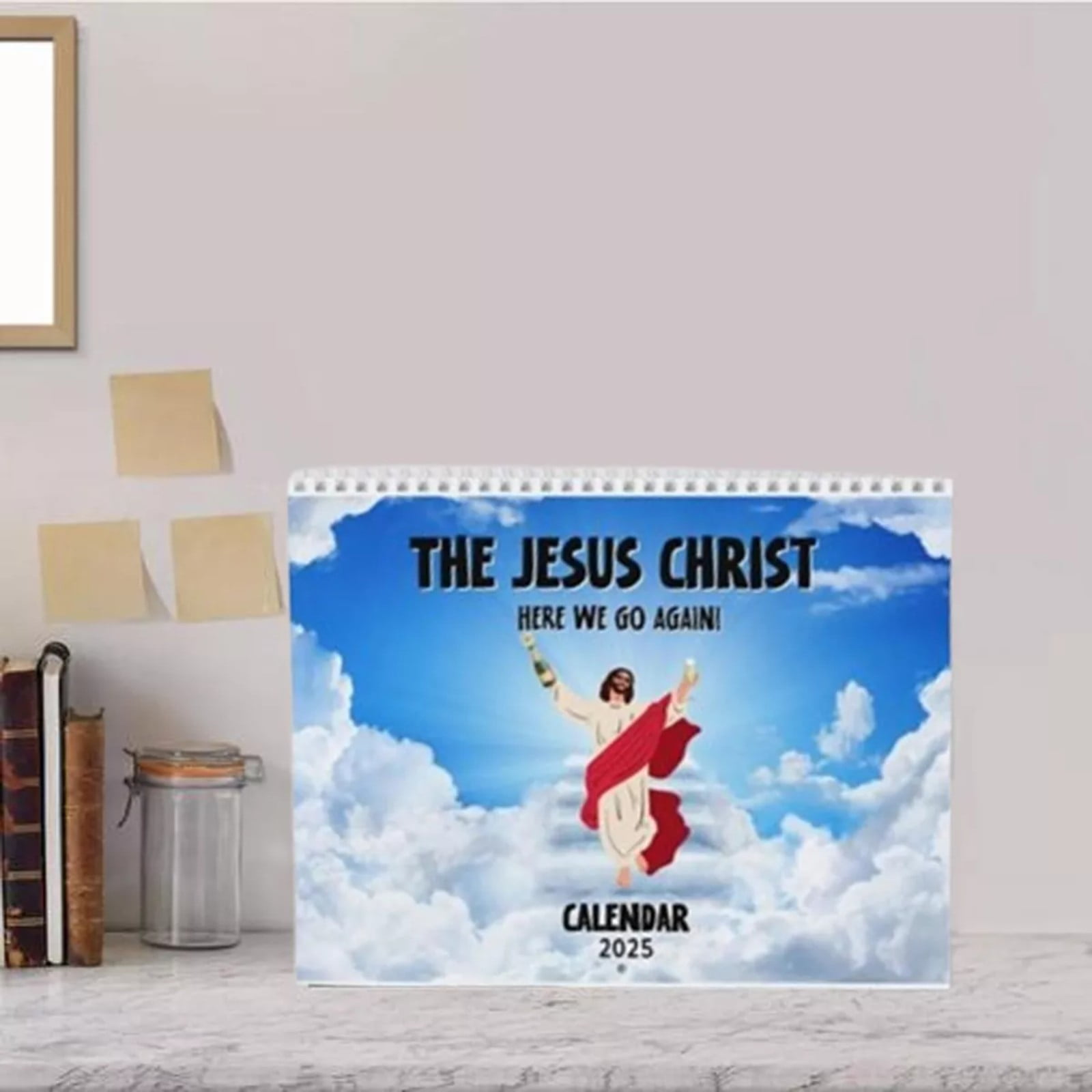 Pandaie Jesus Calendar 2025 Desk Wall Calendar Art Monthly Calendar ...