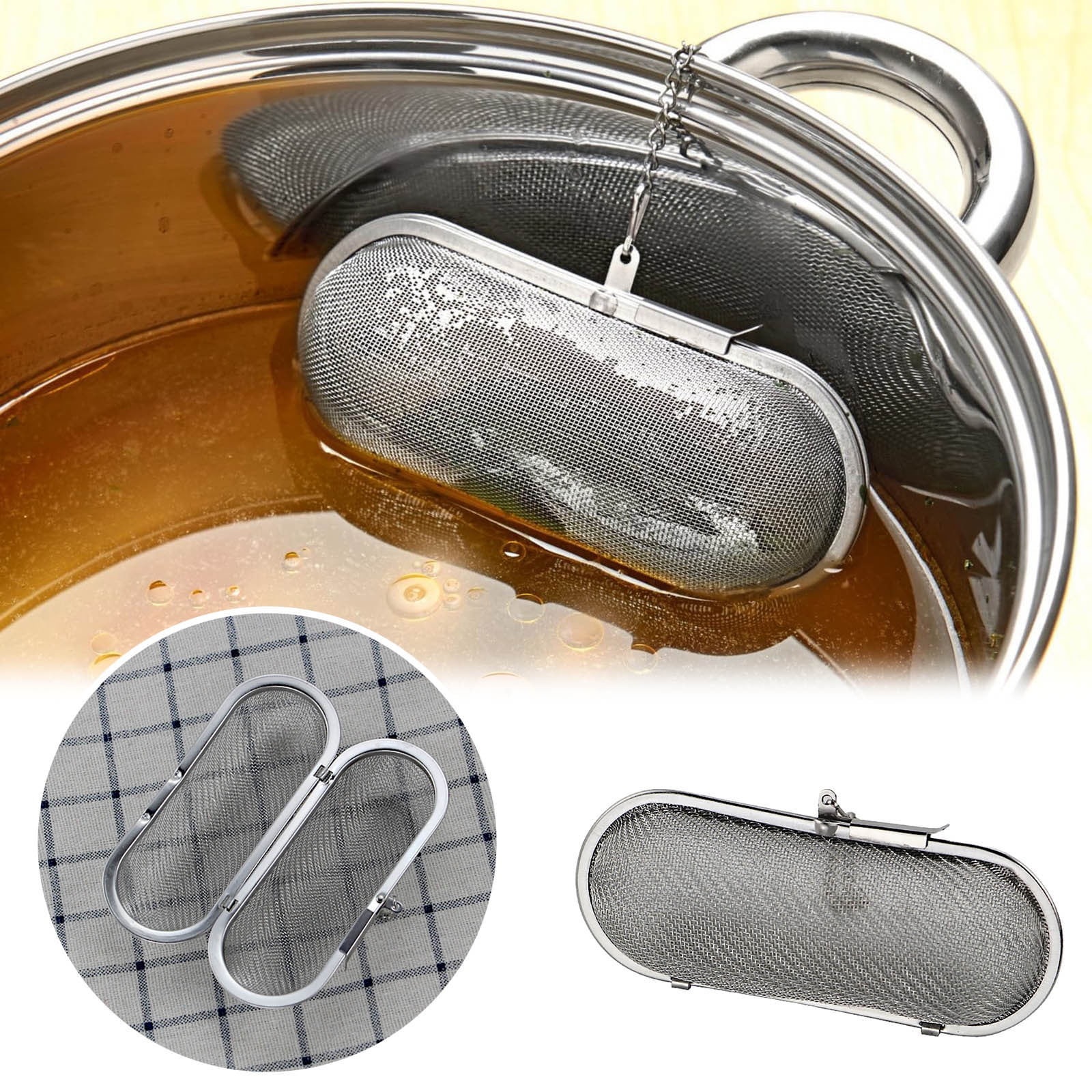 Pandaie Kitchen Collection Stainless Steel Mesh Floating Spice Infuser ...