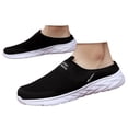 Pandaie Men's Open Back Sneaker Clogs Breathable Knit Mules Shoes ...