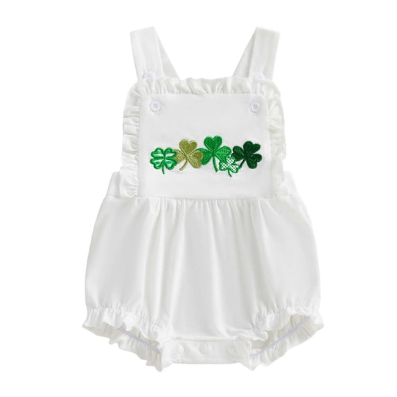 Pandaie Newborn Baby Girl Shamrocks Romper St Patrick 's Day Jumpsuit ...