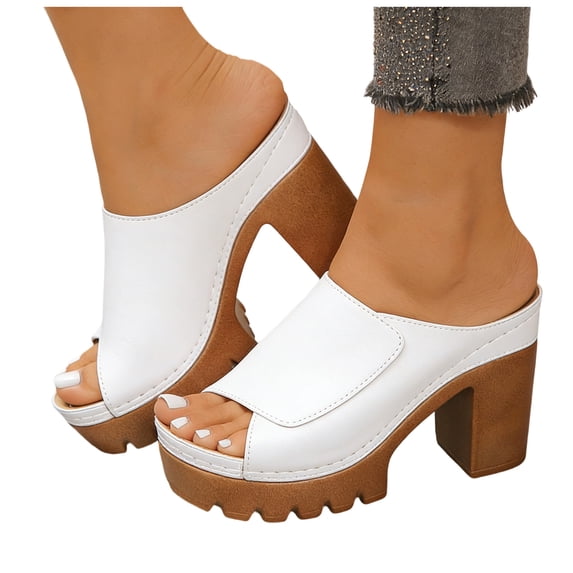 Pandaie Platform Sandals for Women 2026 Open Toe Chunky Wedge High ...