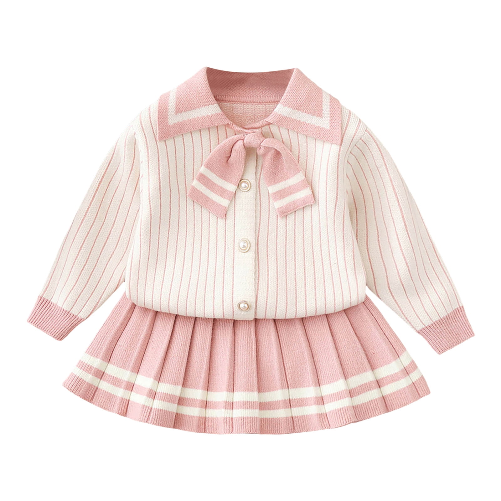 Pandaie Toddler Girl Long Sleeve Outfit Knit Turtleneck Sweater Tops ...