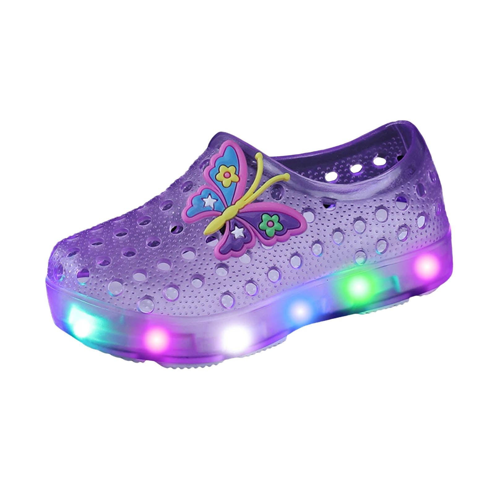 Pandaie Toddler Light Up Sandals Boys Girls Garden Beach Clogs Jelly ...