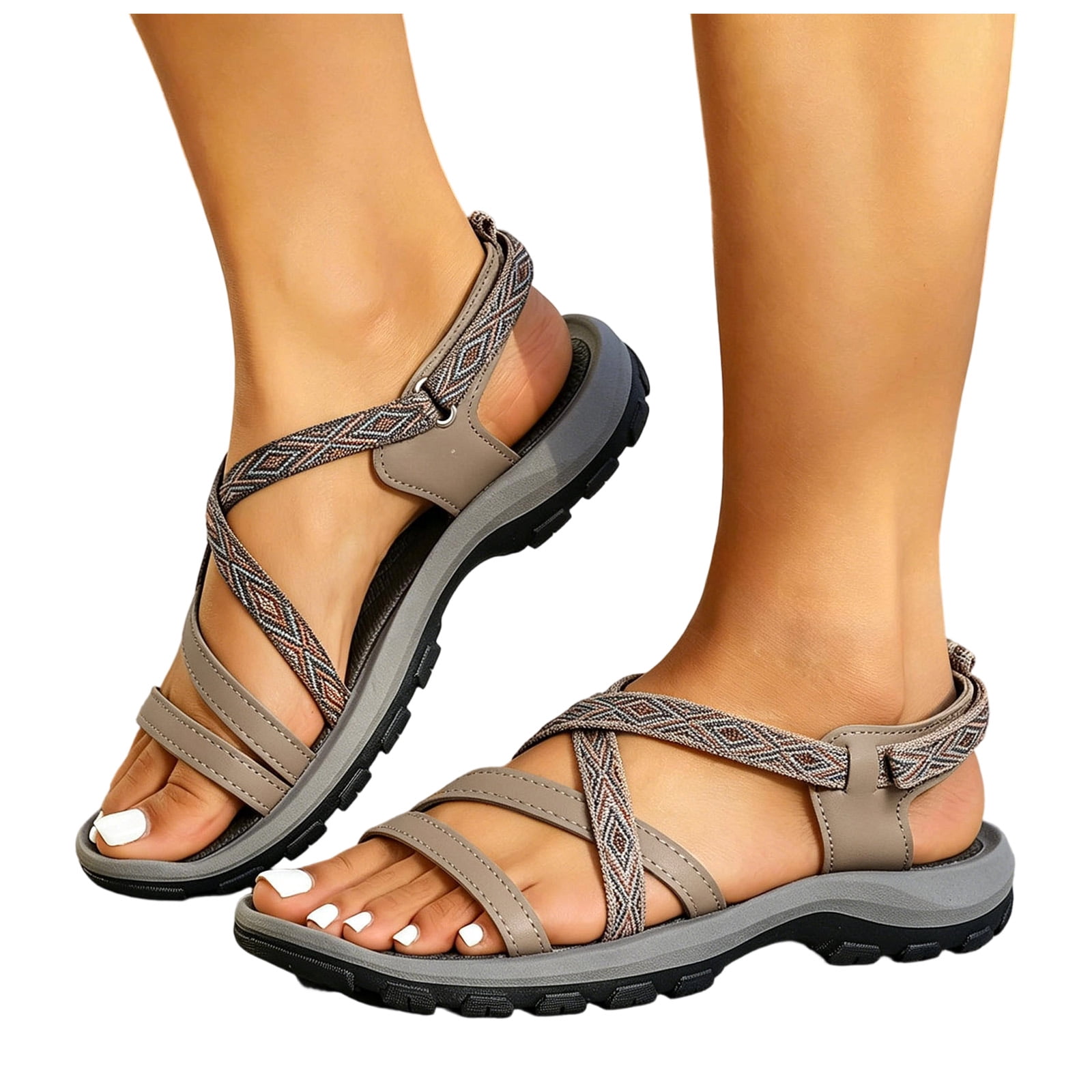 Pandaie Womens Hiking Sandals with Arch Support Walking Outdoor Sports ...