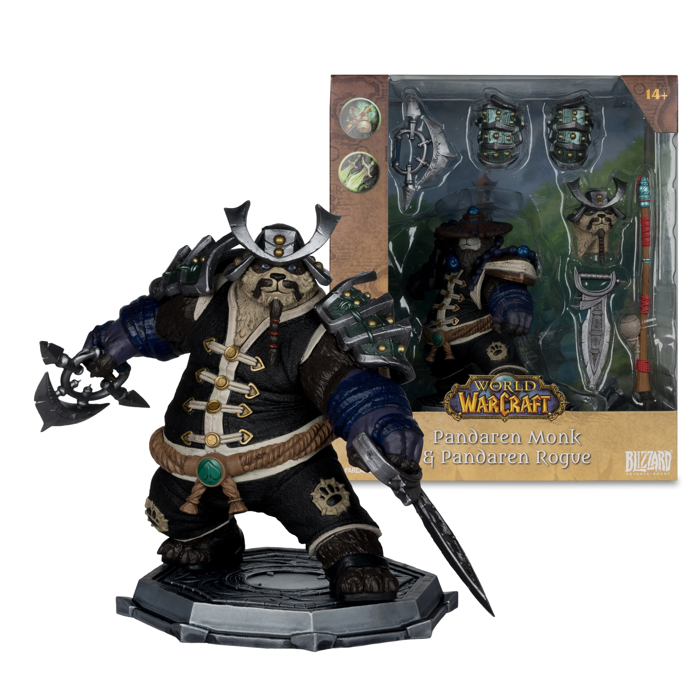 Pandaren: Monk & Rogue (World of Warcraft) 1:12 Scale Posed Figure ...