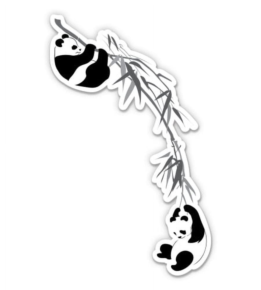 Pandas Bamboo - 8" Vinyl Sticker - For Car Laptop I-Pad - Waterproof ...