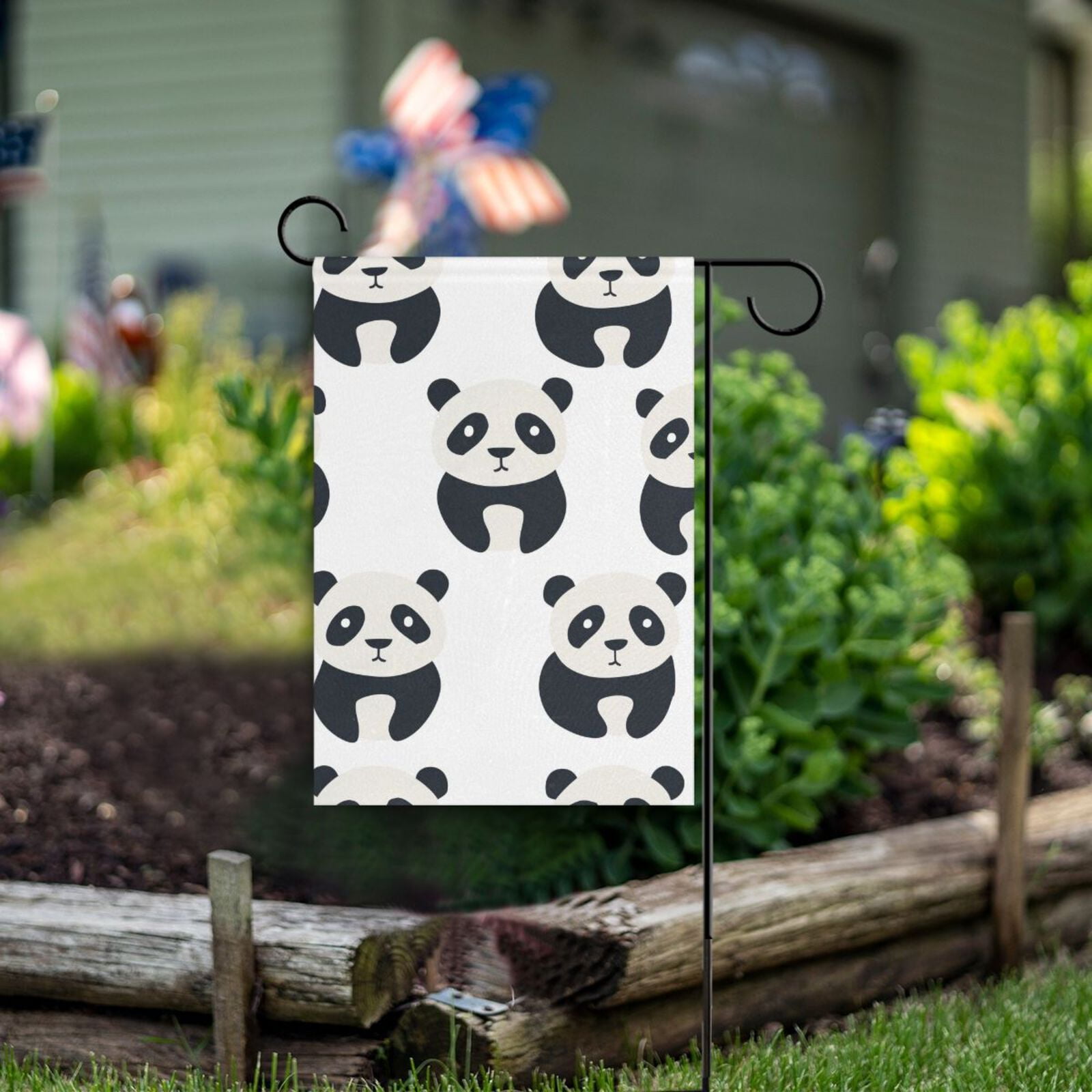 Pandas Garden Flag Double Sided Outdoor Banners for Courtyard Outdoor ...