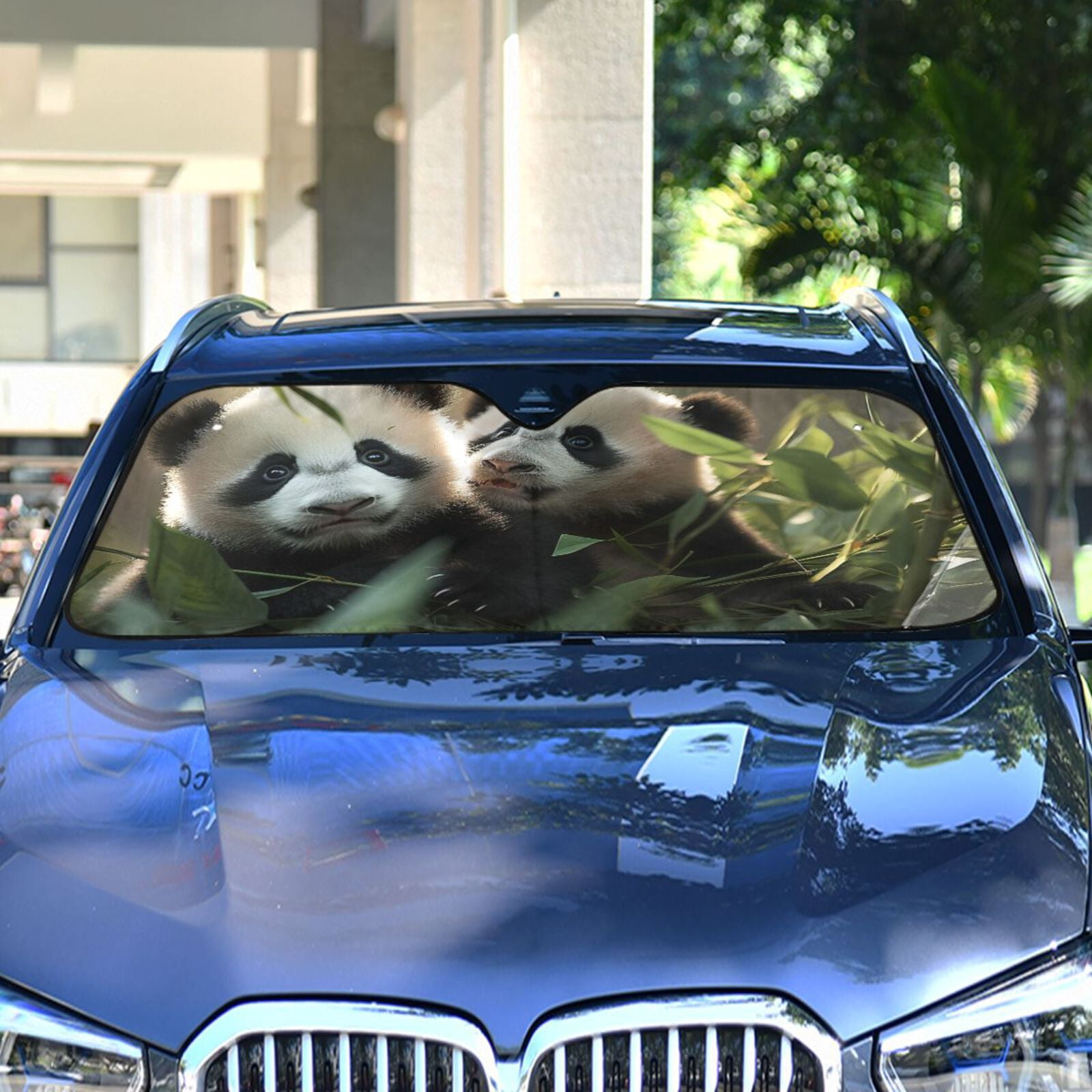 Pandas Leaves Automotive Front Car Windshield Sun Shade Reflector ...