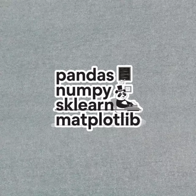 Pandas Numpy Sklearn Matplotlib Data Science Coding Sticker For