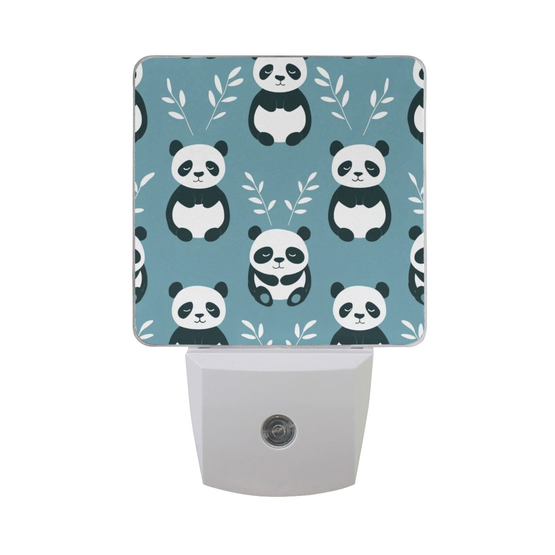 Pandas Sitting and Leaf Night Light 2 Pack LED Nightlight Plug into ...