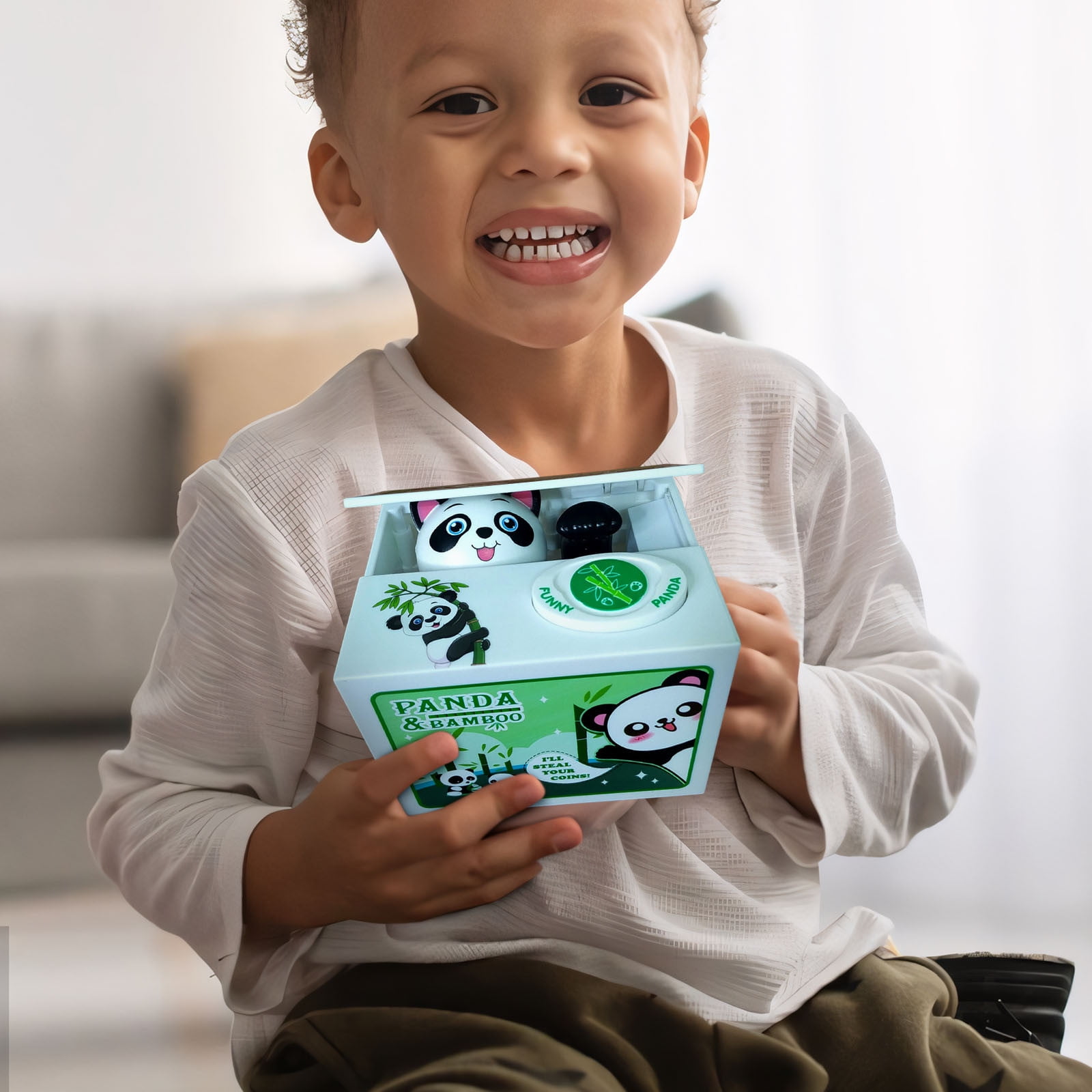 Pandas Stealing Money Bank, Pandas Saving Money Box, Electronic Pandas ...