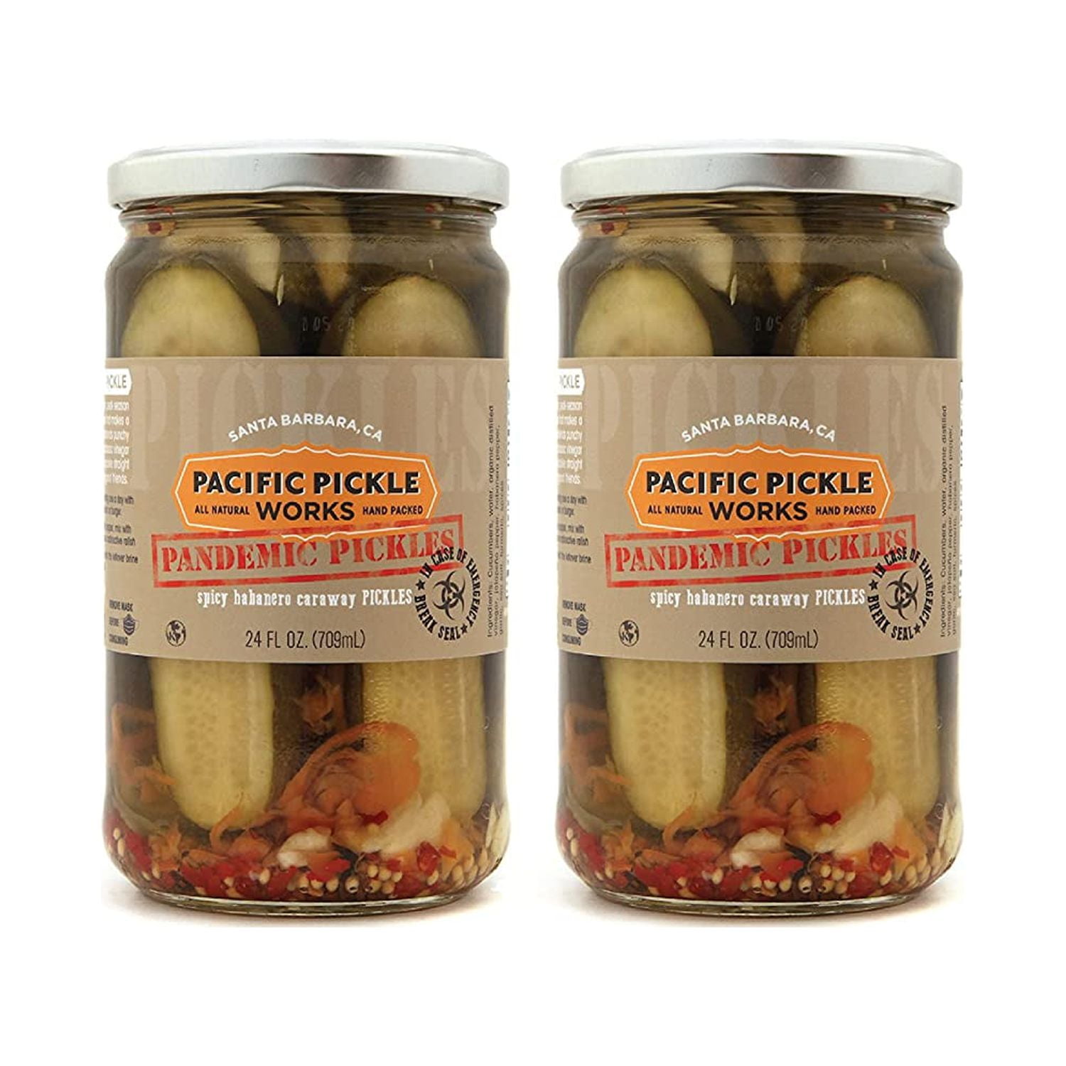 Pandemic Pickles - Spicy Caraway Pickle Halves with Habanero, Jalapeño ...