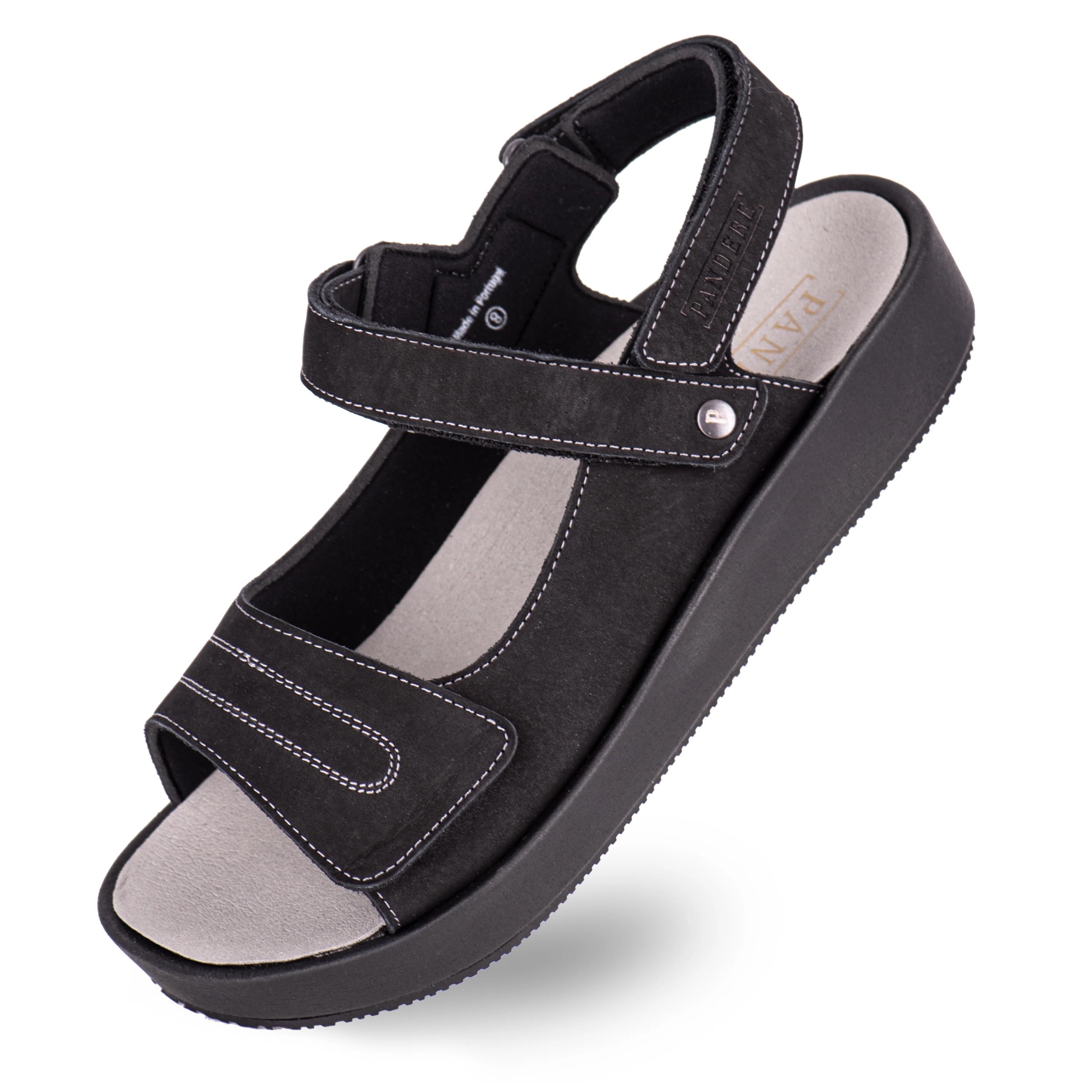 Pandere Calypso Women's Wide Sandals with Ankle Strap and Arch Support ...