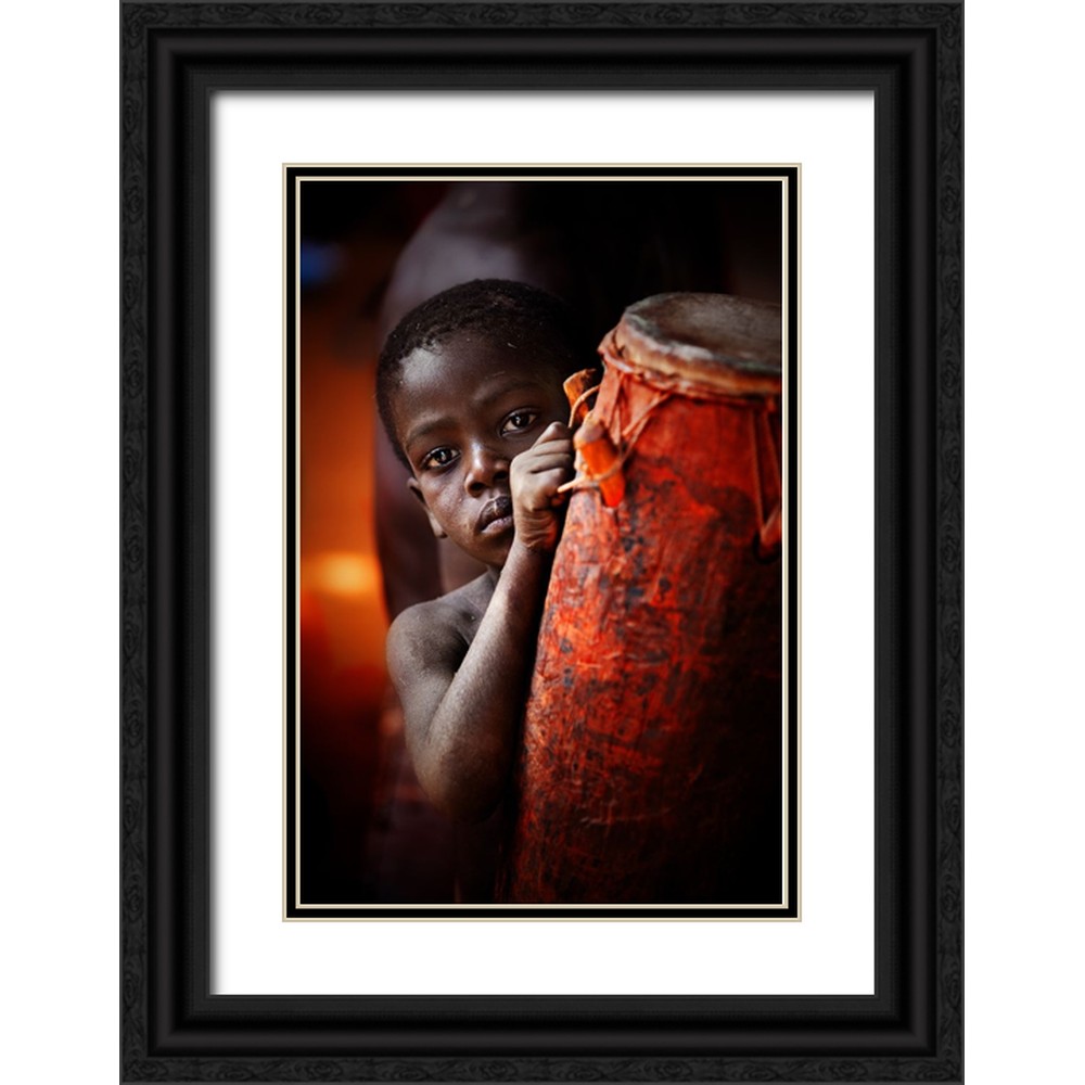 Pandolfini, Sergio 17x24 Black Ornate Wood Framed with Double Matting ...