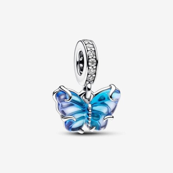 Pandora Blue Murano Glass Butterfly Dangle Charm - Walmart.com