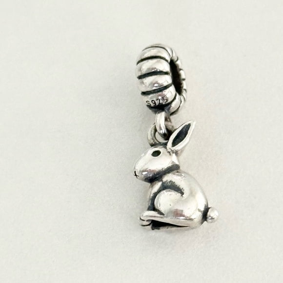 Pandora Bunny Rabbit Pet Animal Rare Retired Dangle Bead Charm ...
