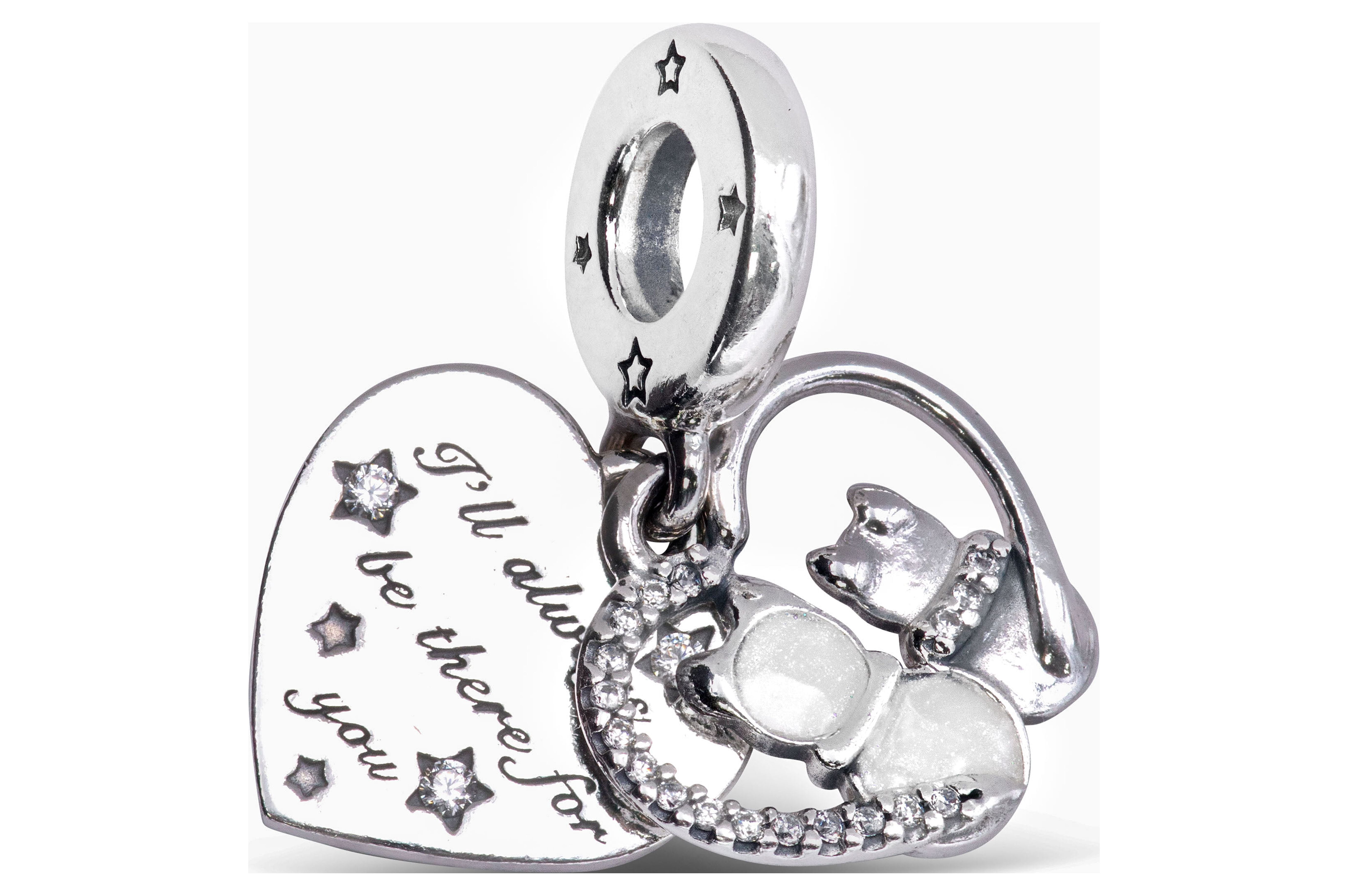Pandora Cats & Hearts Dangle Charm - Walmart.com