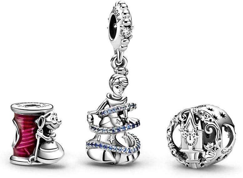 Pandora Disney Sterling Silver Cinderella Winter 2020 Charm Gift Set ...