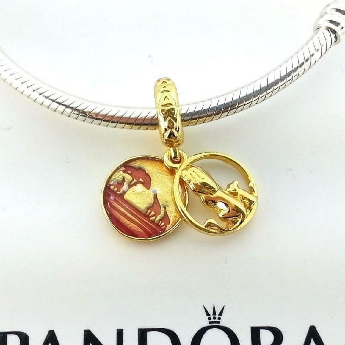 Pandora Disney, The Lion King Simba Mufasa Sunset Dangle Charm, Gold ...