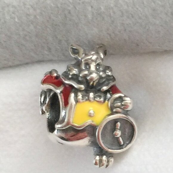 Pandora Disney White Rabbit Charm Alice in Wonderland - Walmart.com