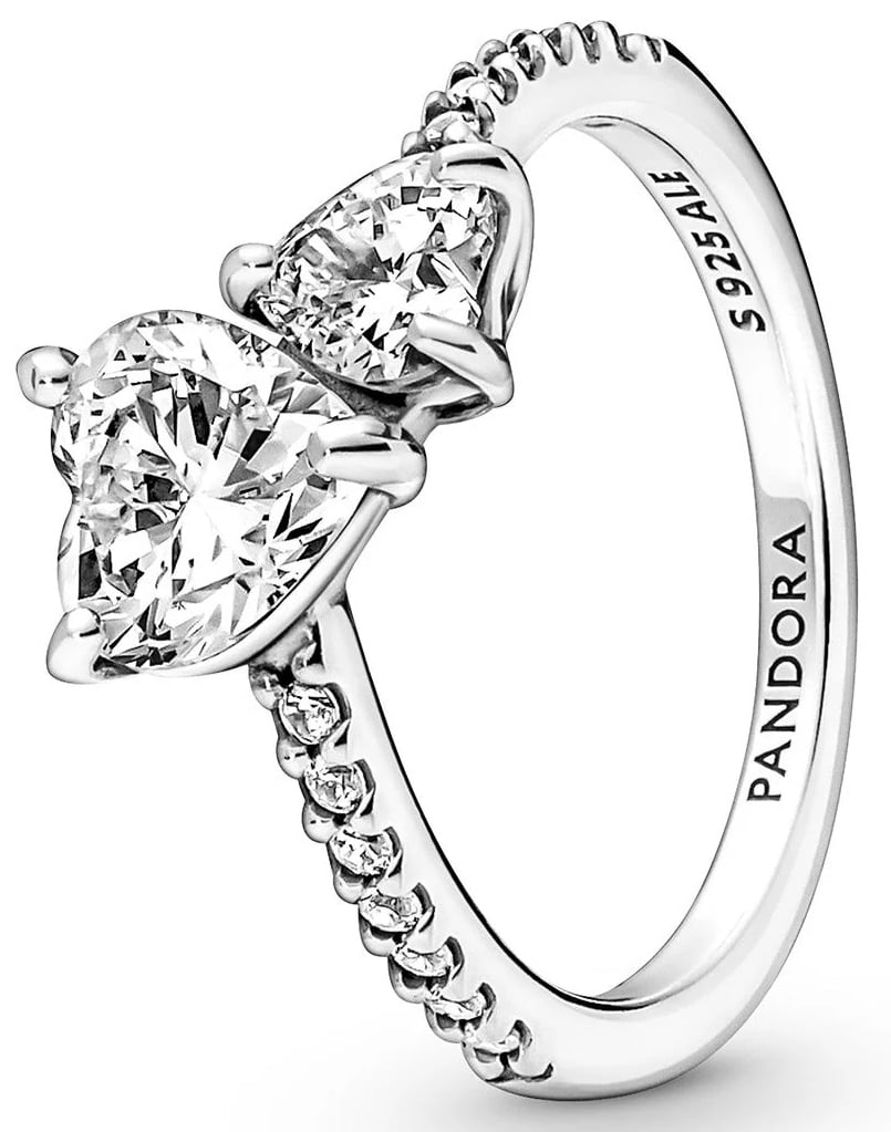 Pandora Double Heart Sparkling Ring - Sterling Silver Ring for Women ...