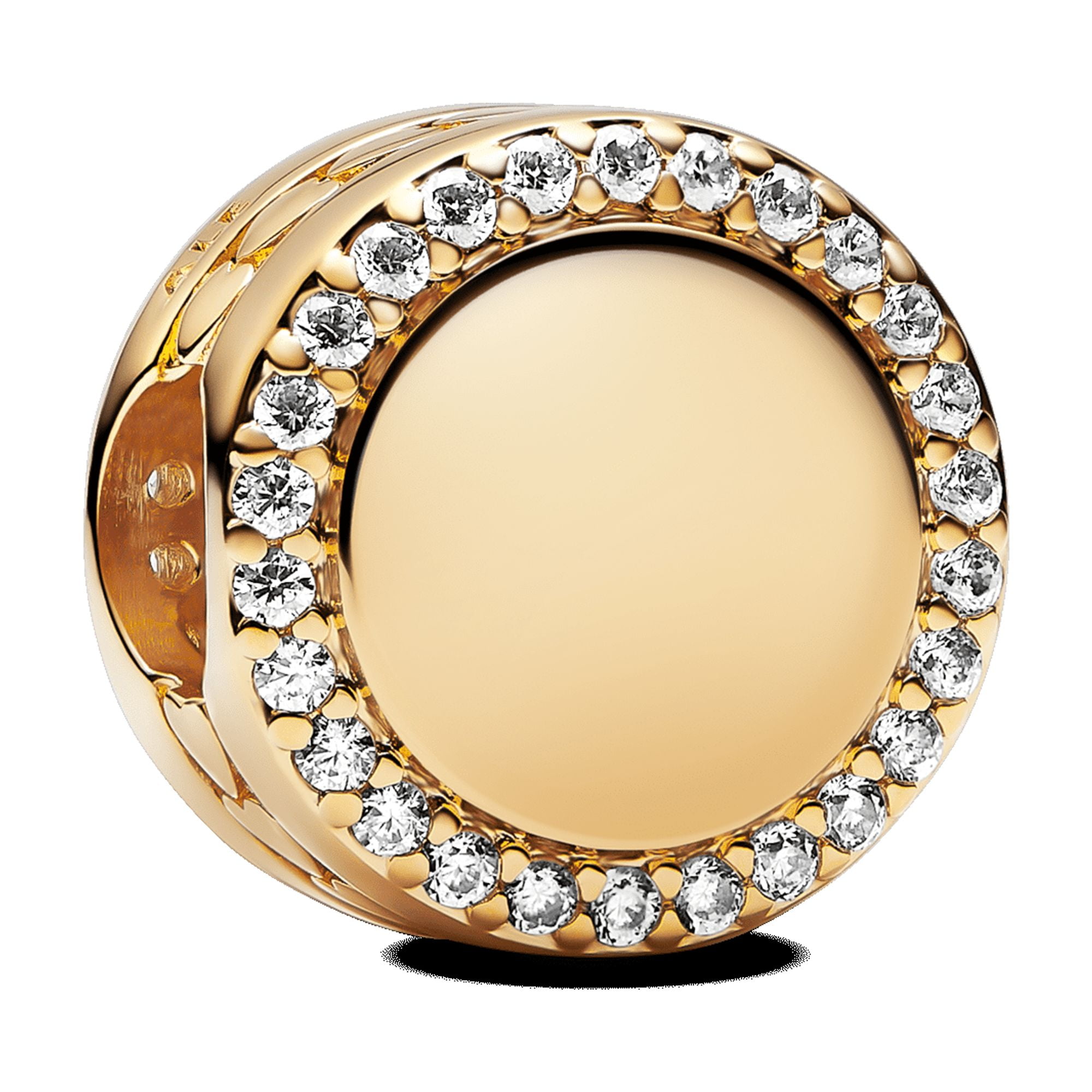 Pandora Moments Engravable Sparkling Button Charm - Walmart.com