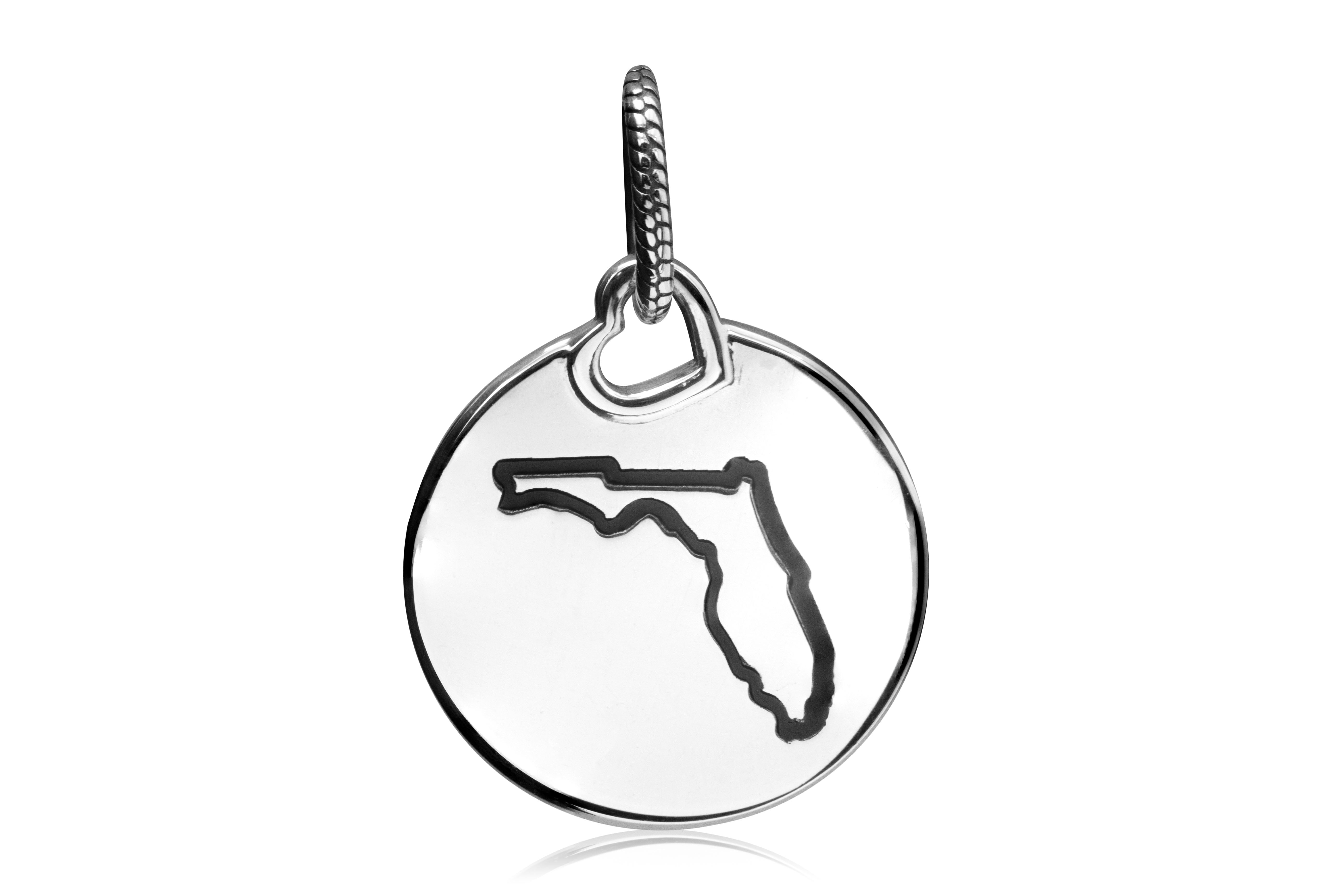 PANDORA Florida Round Pendant, Sterling Silver Charm, Necklace or ...