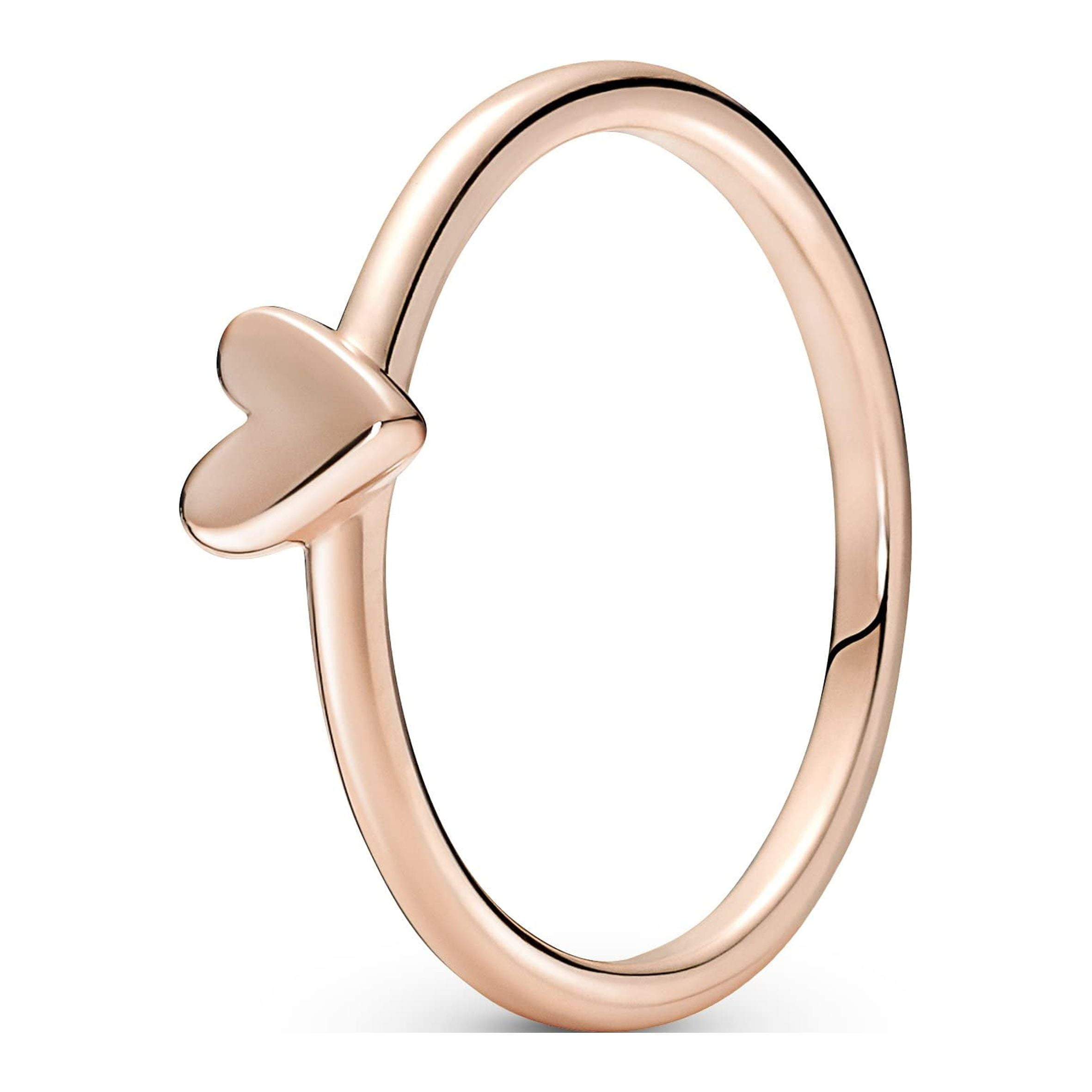 Pandora Freehand Heart Ring - Gift for Her - Stackable Rose Gold Ring ...