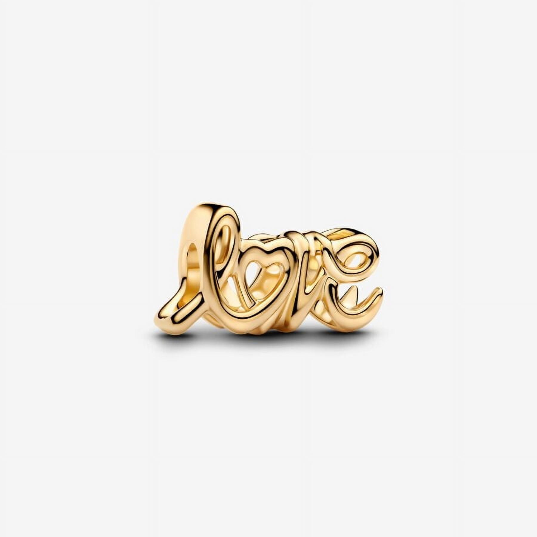 Pandora Handwritten Love Charm Gold With Giftbox - Walmart.com