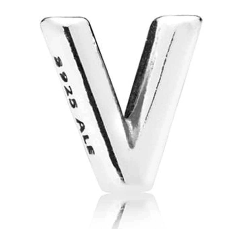 Pandora Letter V Petite Silver Petite Element - Walmart.com