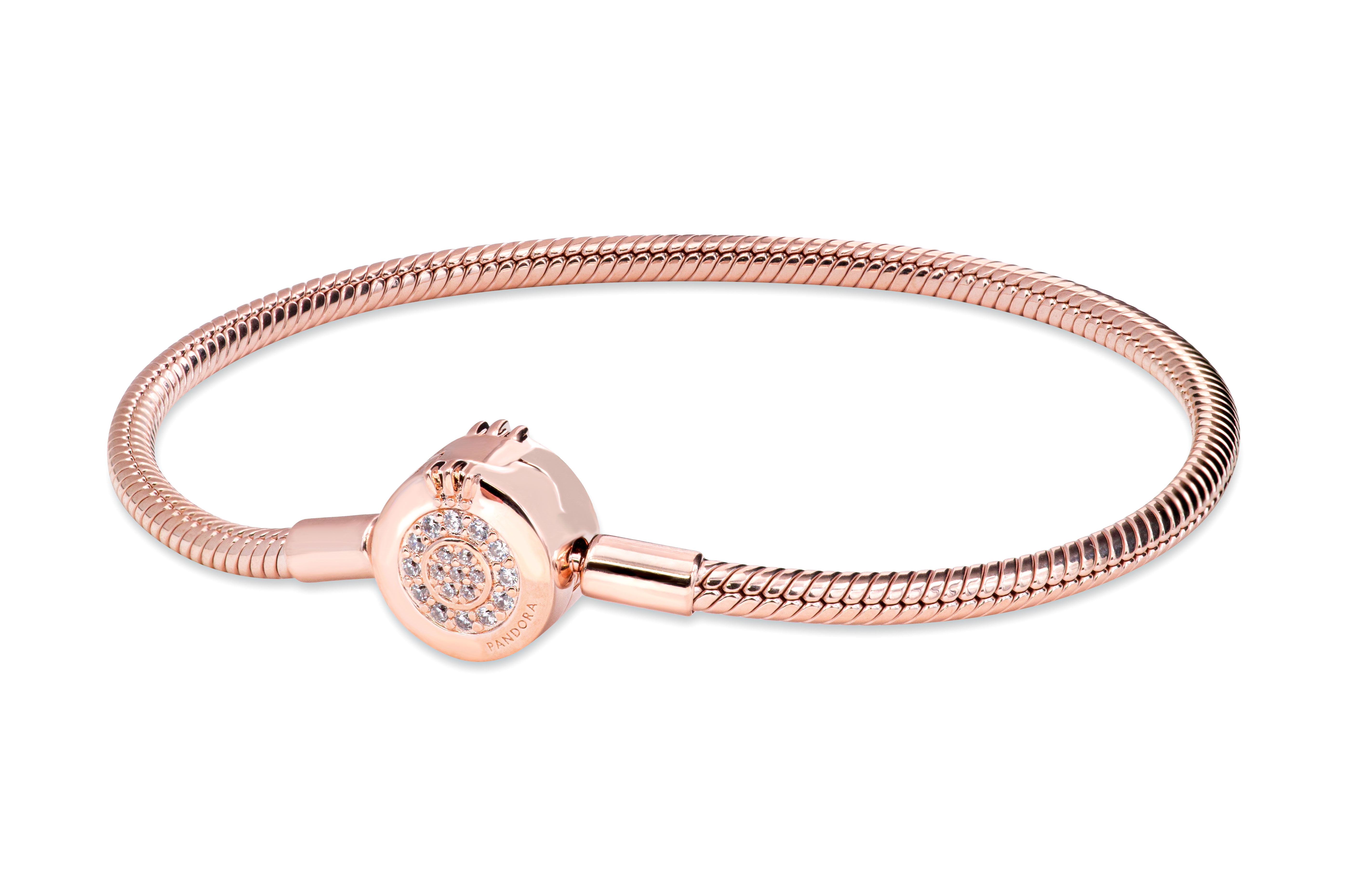 Pandora Moments Sparkling Crown O Snake Chain Bracelet - Walmart.com