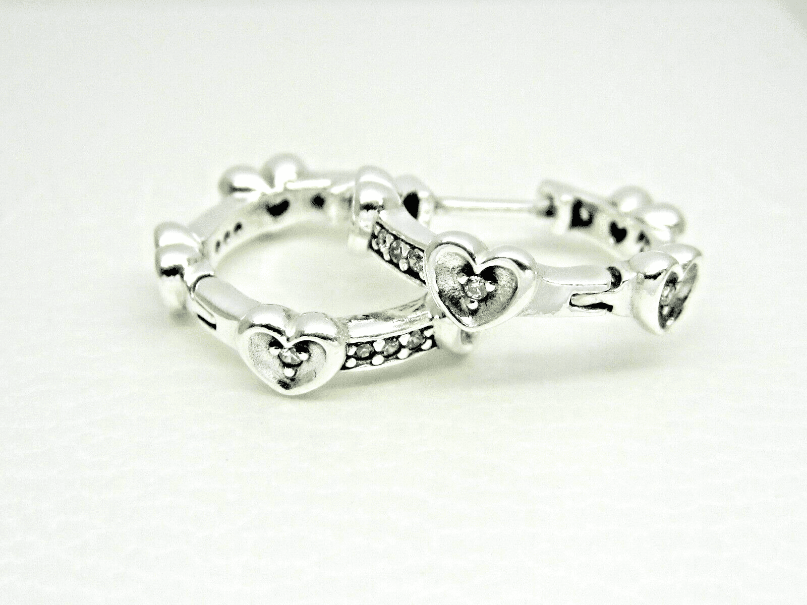 Pandora Radiant Sparkling Hearts Hoop Earrings - Walmart.com