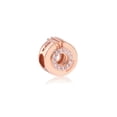 Pandora Rose Gold with Cubic Zirconia Open Center Crown O Charm ...