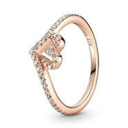 Pandora Sparkling & Polished Lines Ring Rose Gold 180919CZ-5 With Gift ...