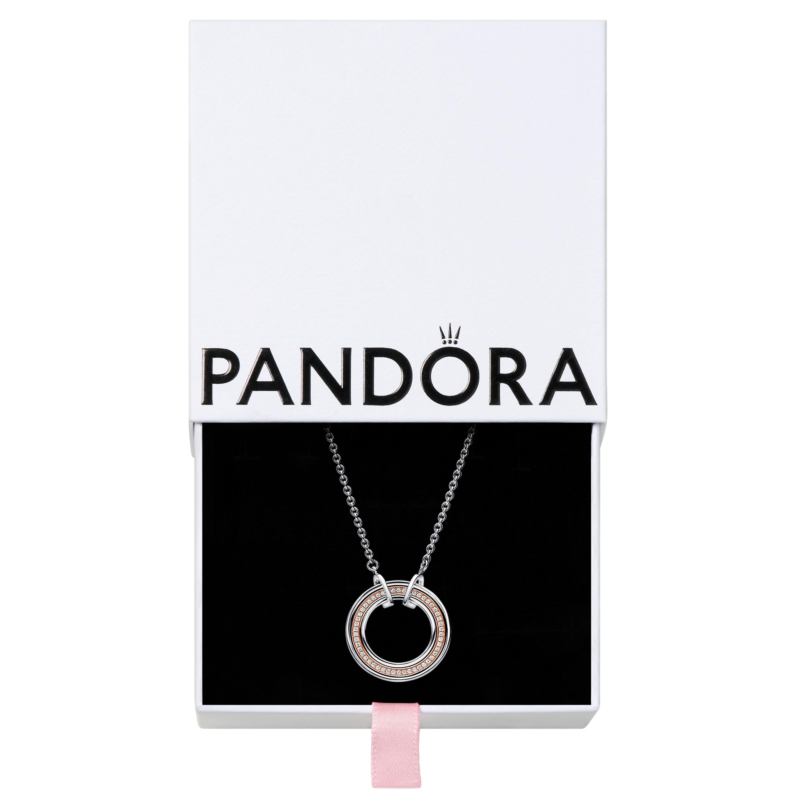 Pandora Signature Two tone Logo & Pave Necklace - Walmart.com