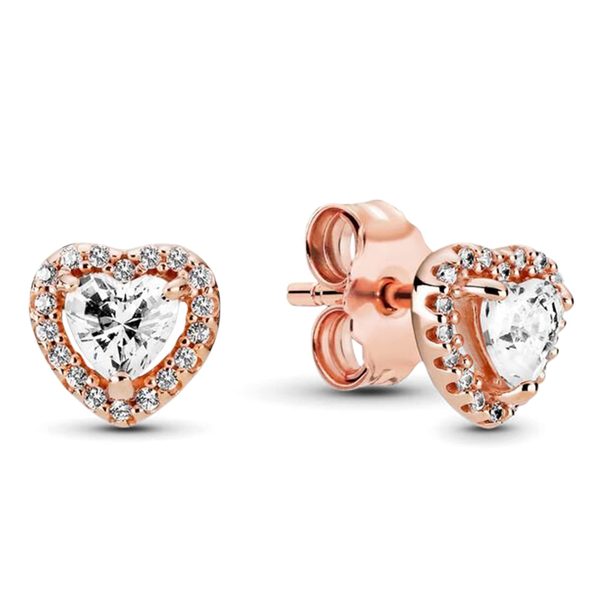 Pandora Sparkling Elevated Heart Stud Earrings - Walmart.com
